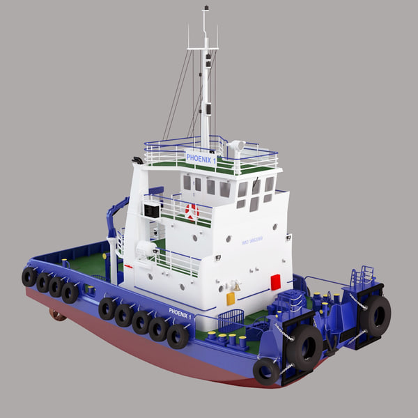 3d model tug boat