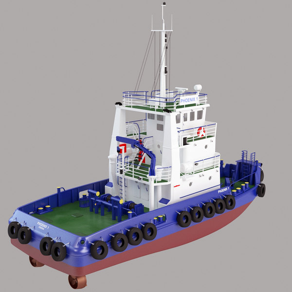 3d model tug boat