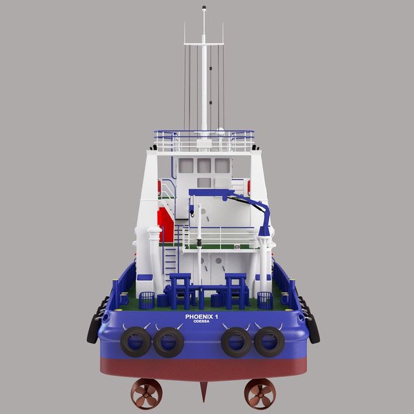 3d model tug boat