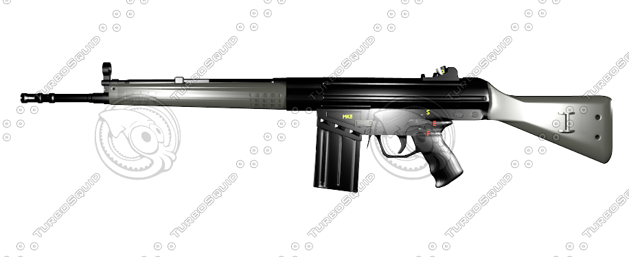 Rifle de infantaria G3 Modelo 3D - TurboSquid 942974