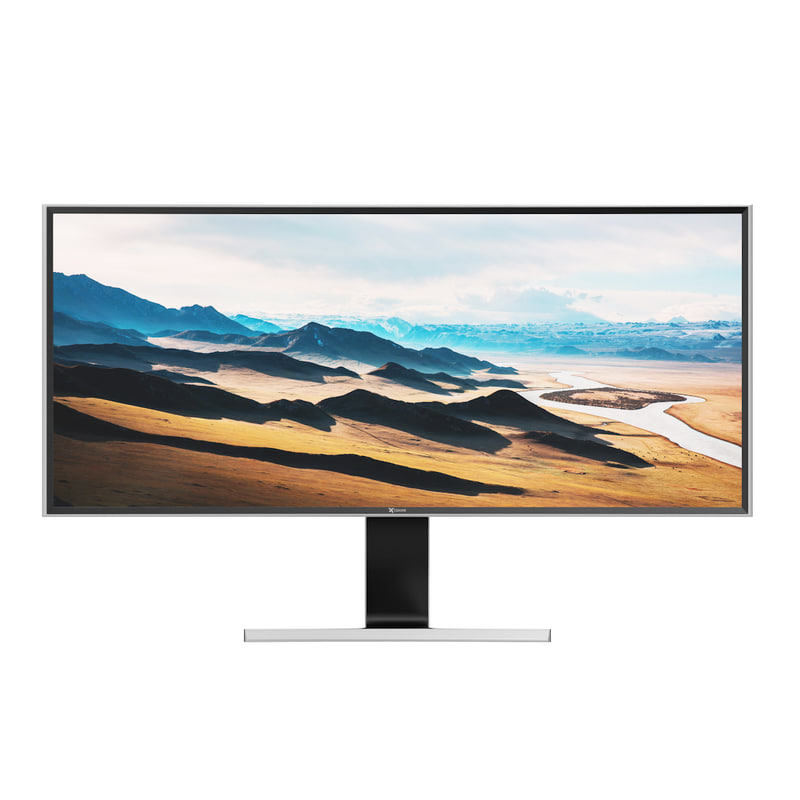 3d model of panoramic computer monitor