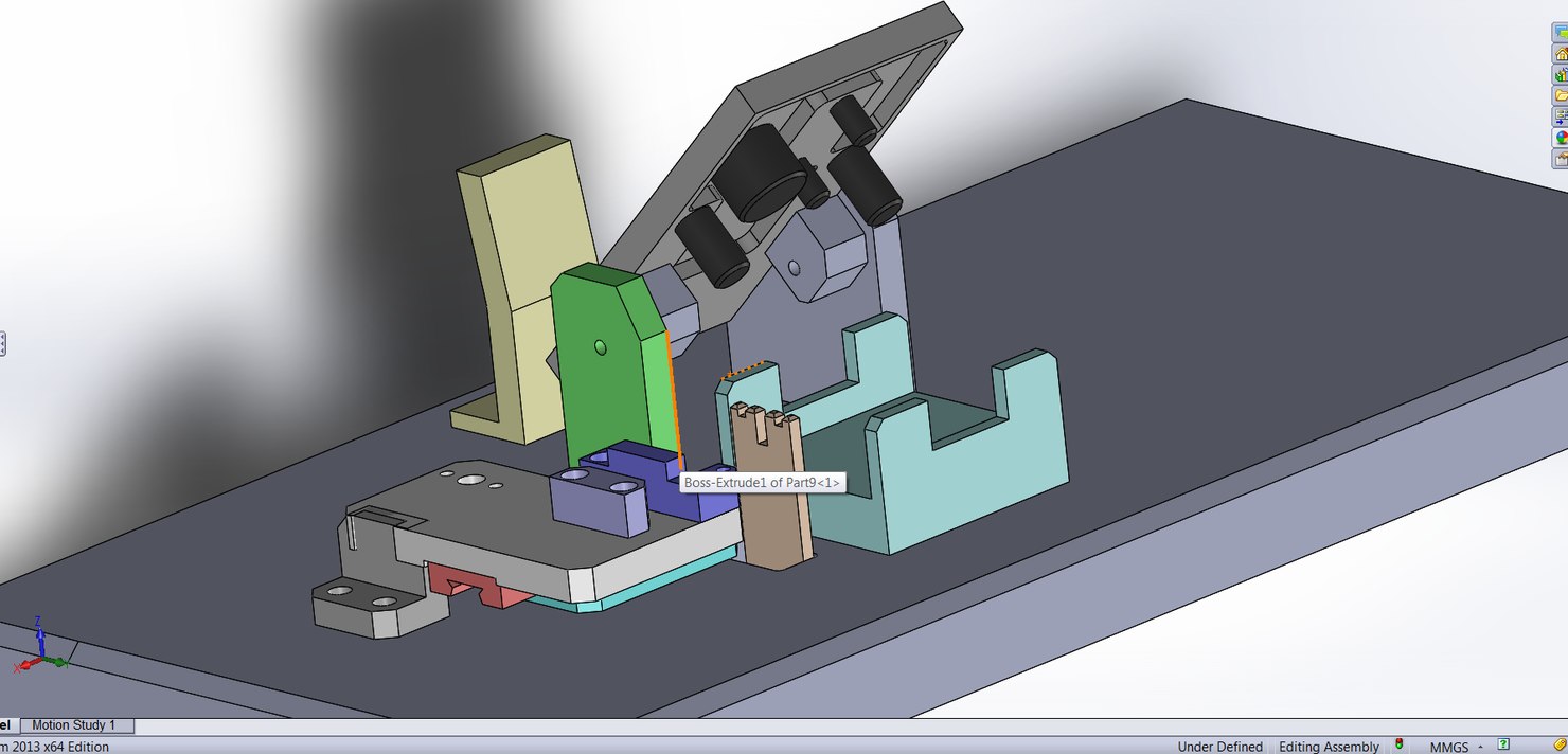 3d model of solidworks industrial screwing machine
