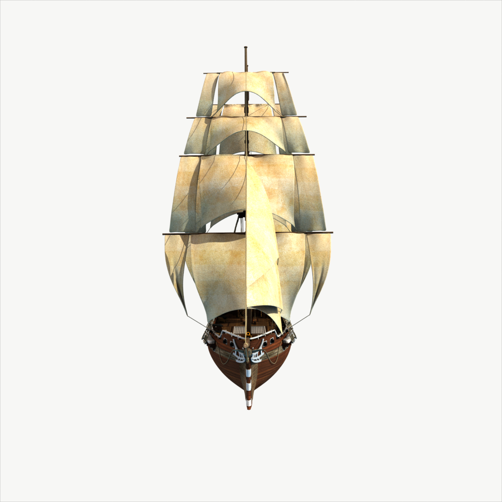 old sail ship 3d model