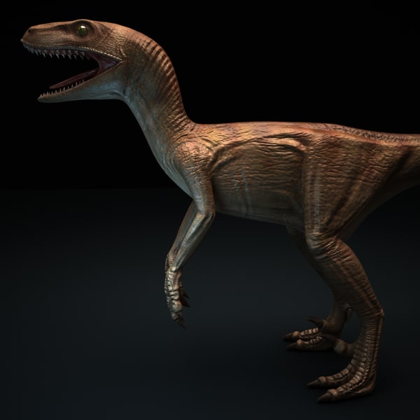 3d model velociraptor v-ray