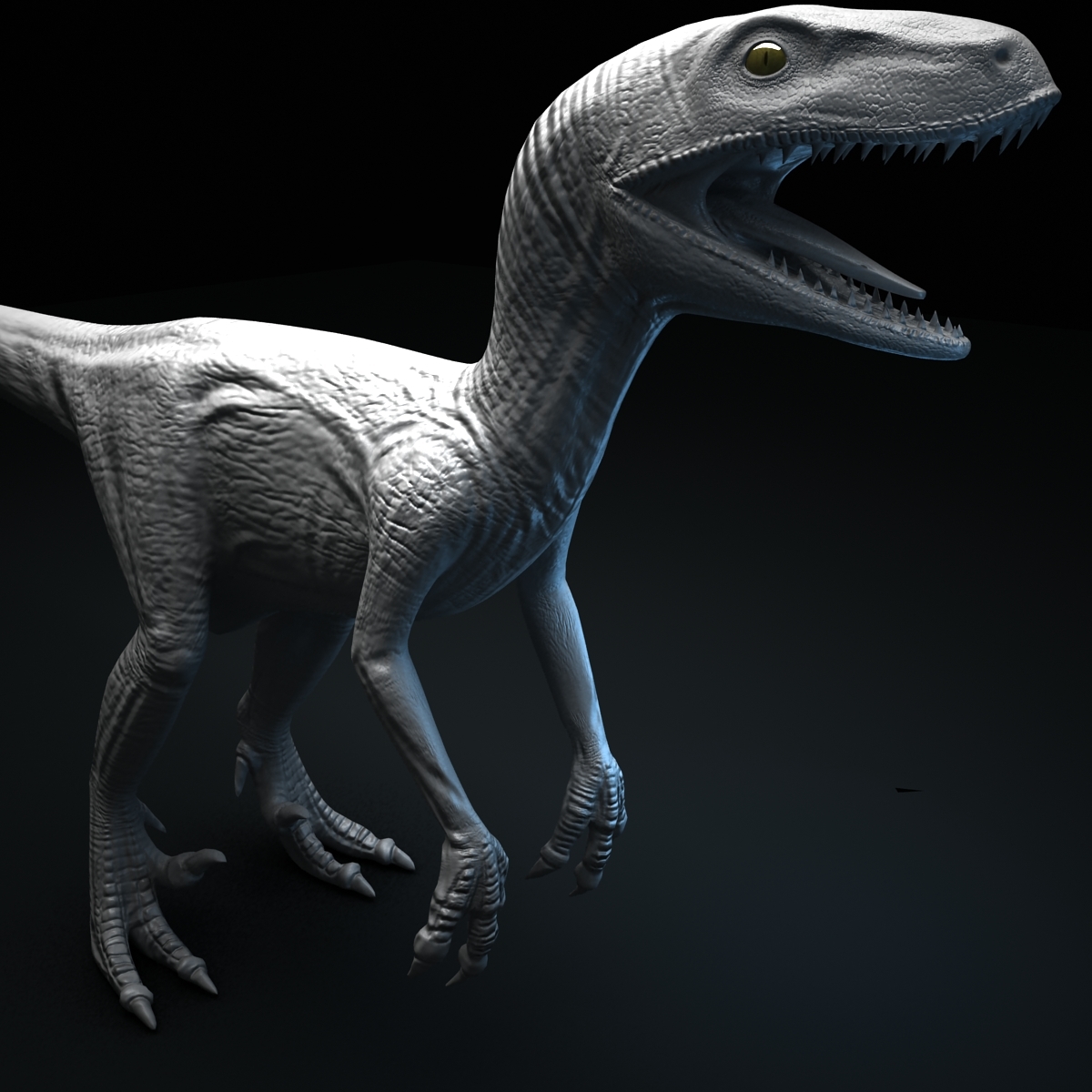 3d model velociraptor v-ray