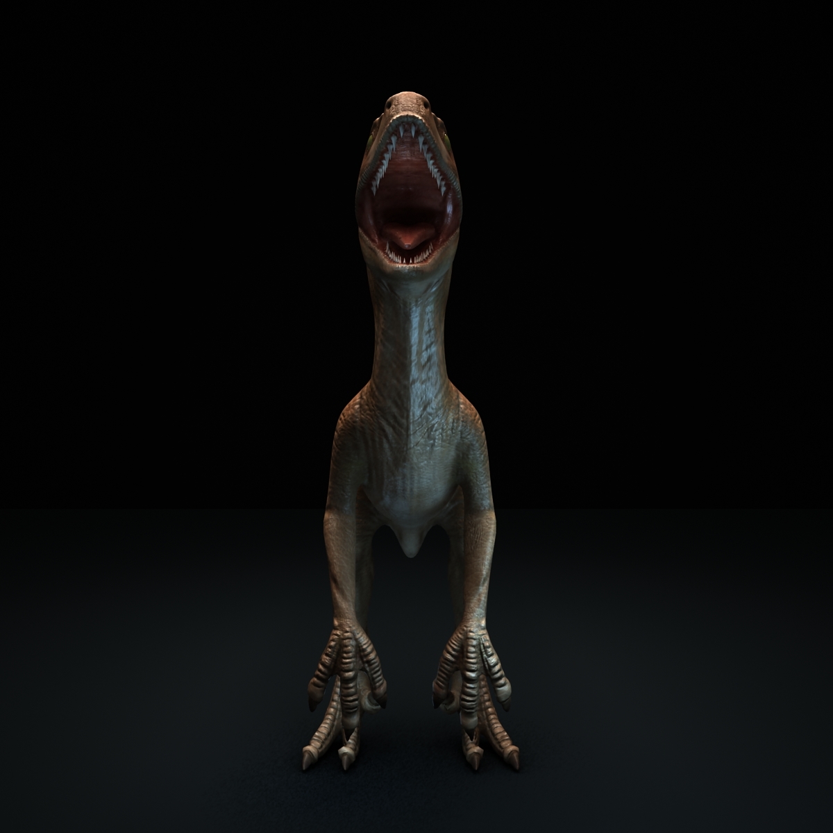 3d model velociraptor v-ray