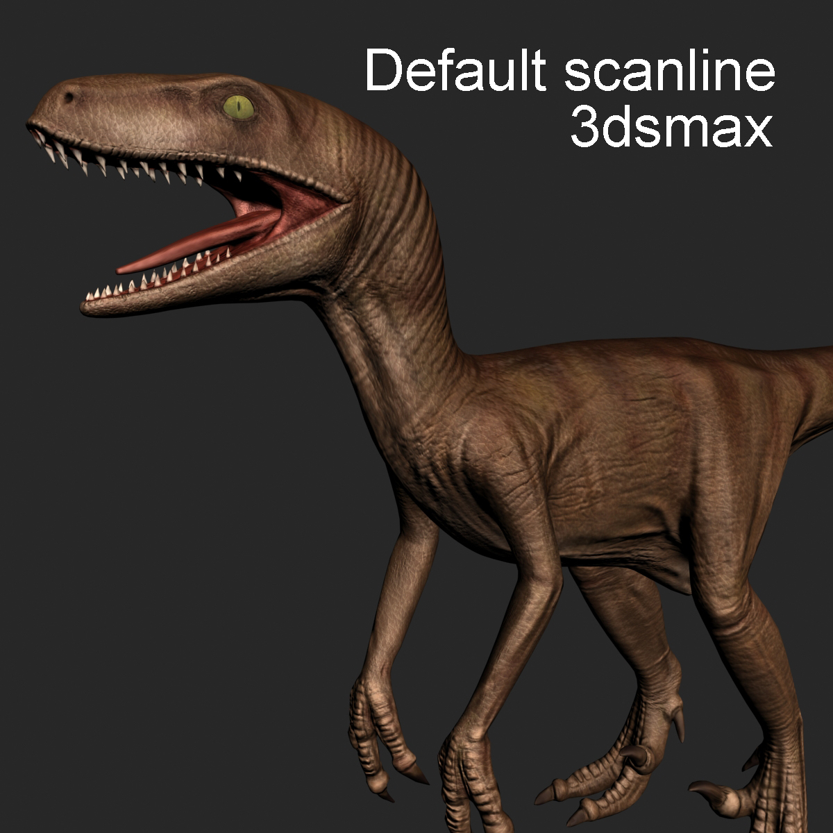 3d model velociraptor v-ray