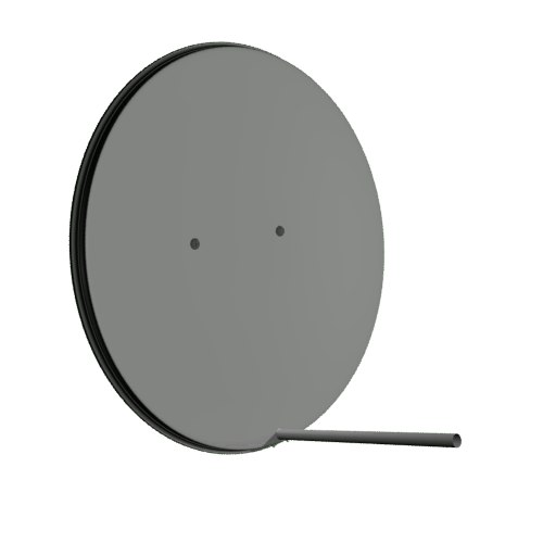 offset satellite dish 3d model