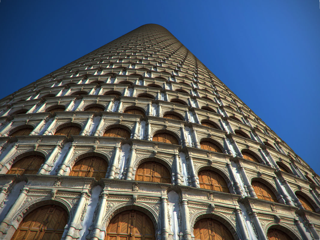 babel tower 3d model