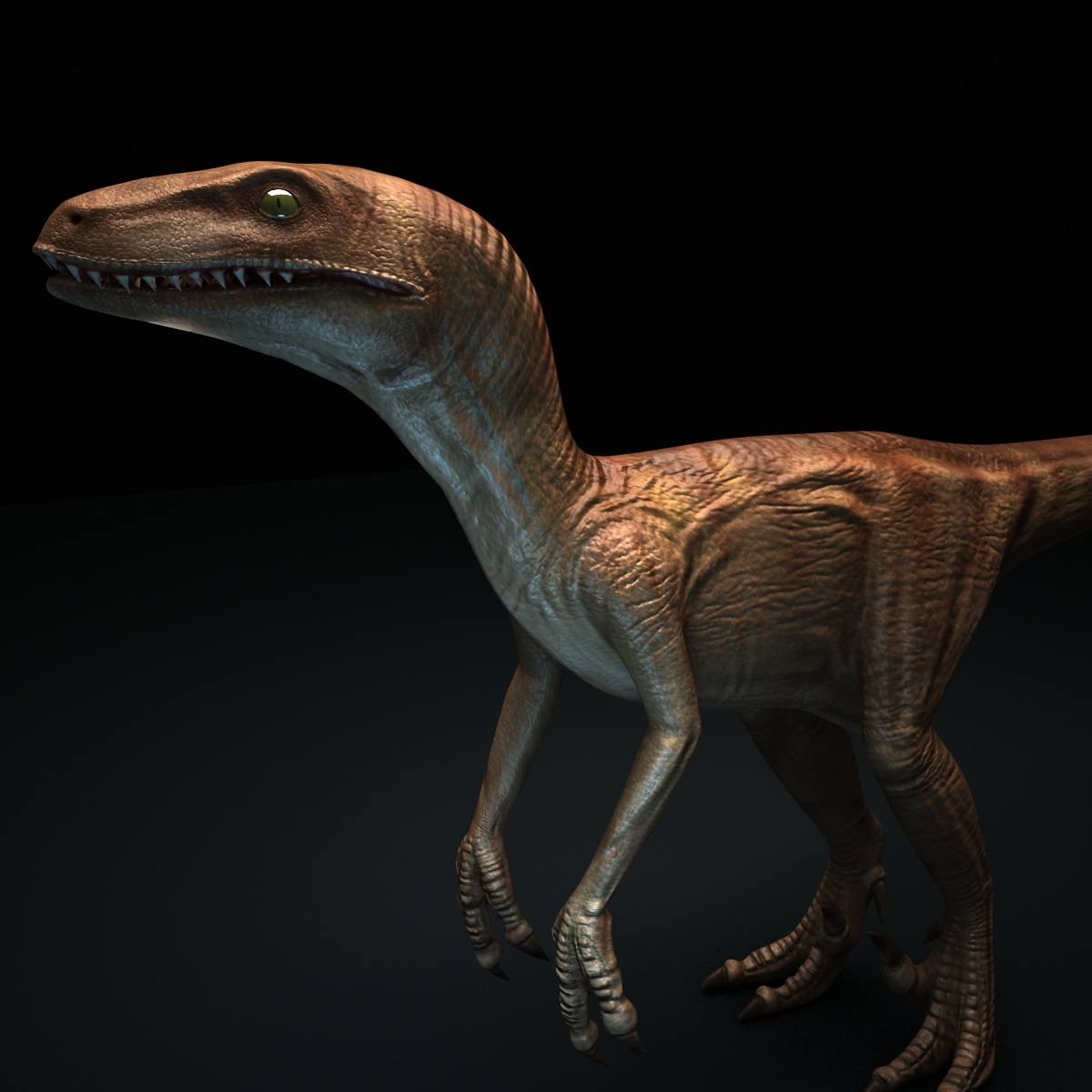 3d model velociraptor v-ray