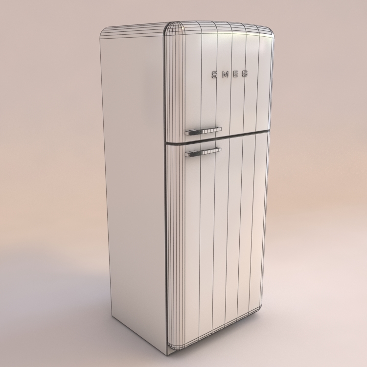 smeg fridge 3d model