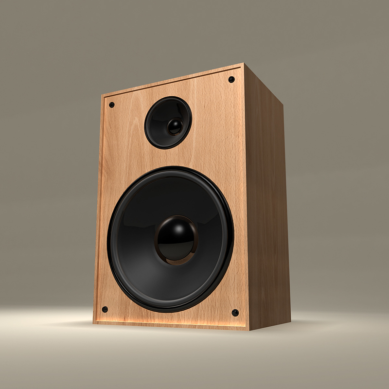 obj wooden speaker
