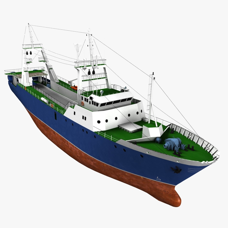 stern trawler 3d model