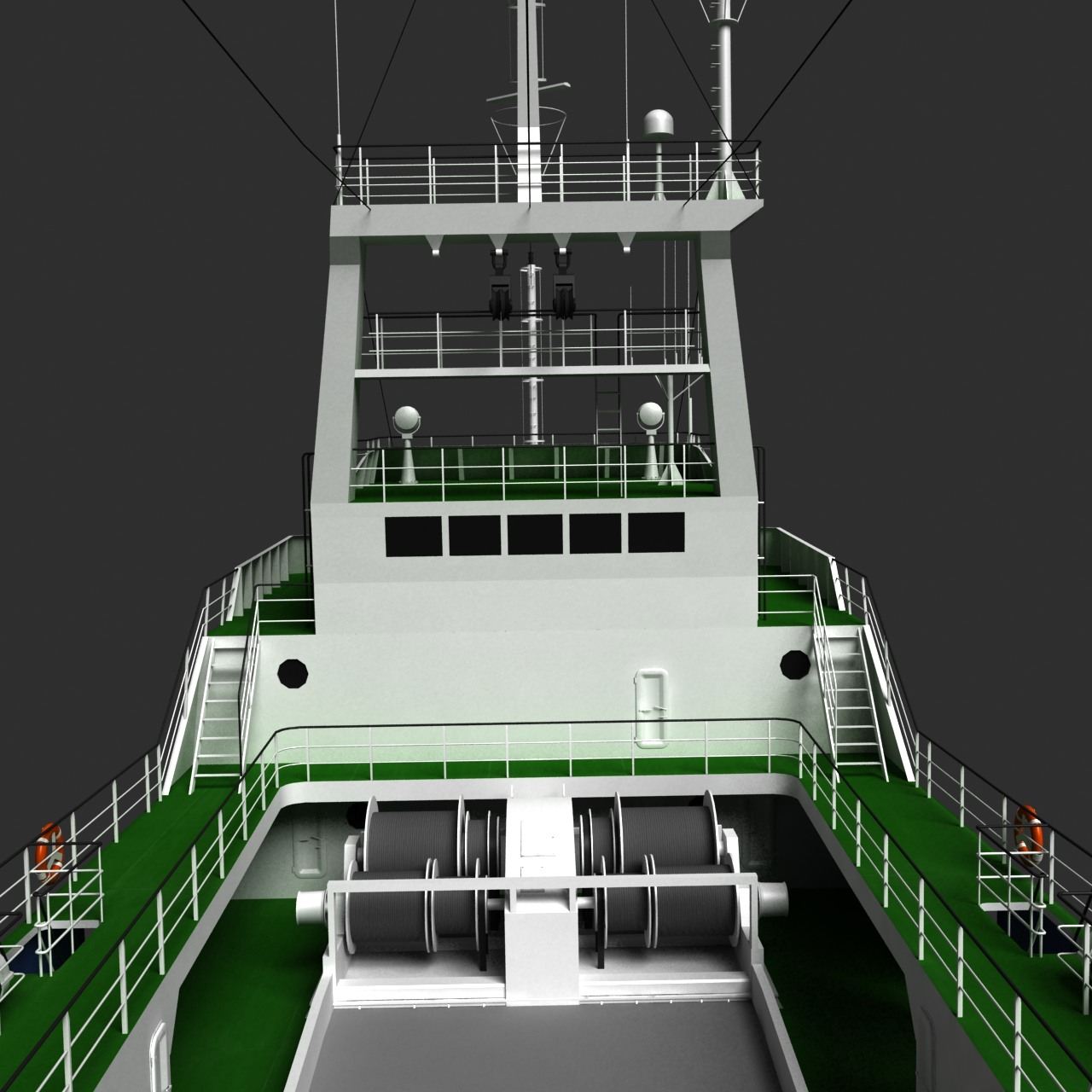 stern trawler 3d model