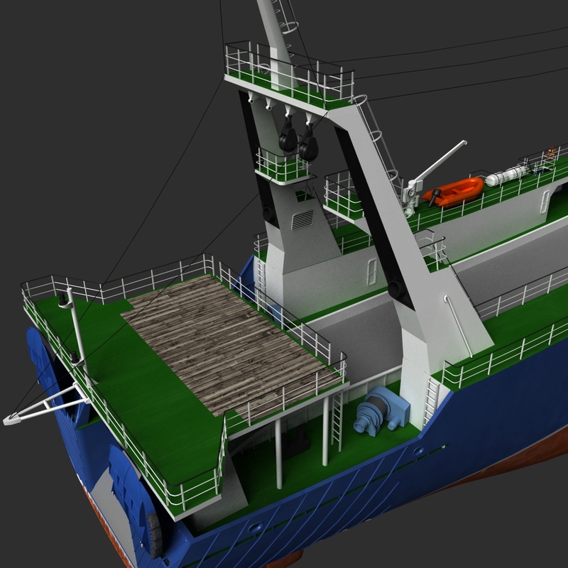stern trawler 3d model