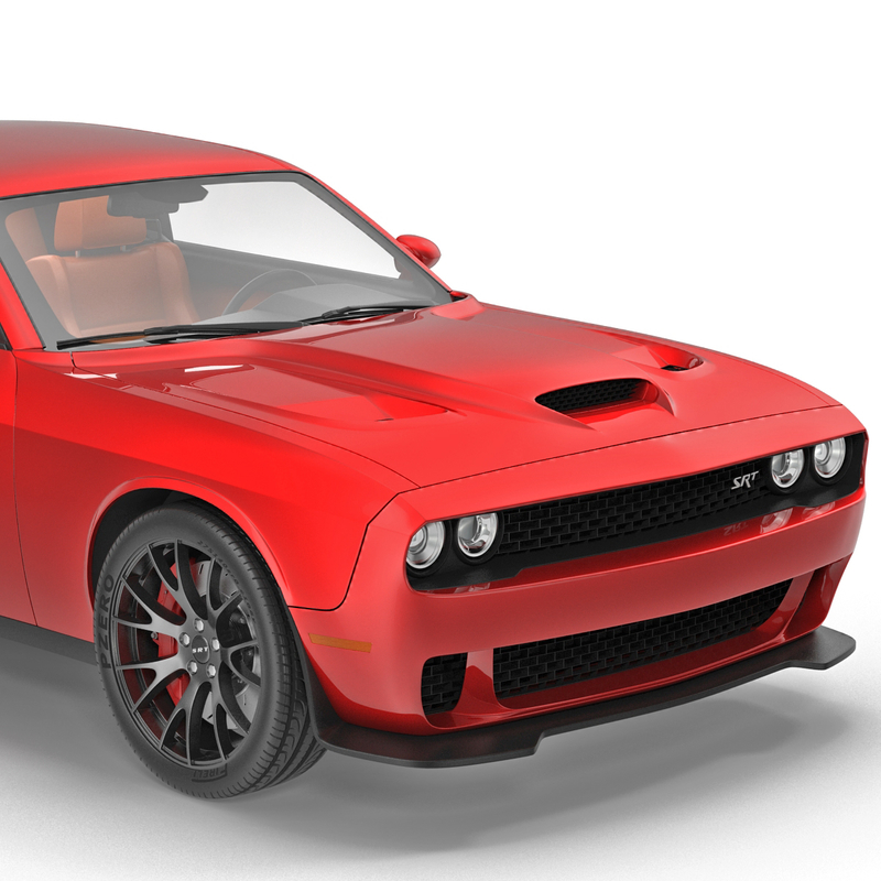 3d dodge challenger hellcat 2015 model