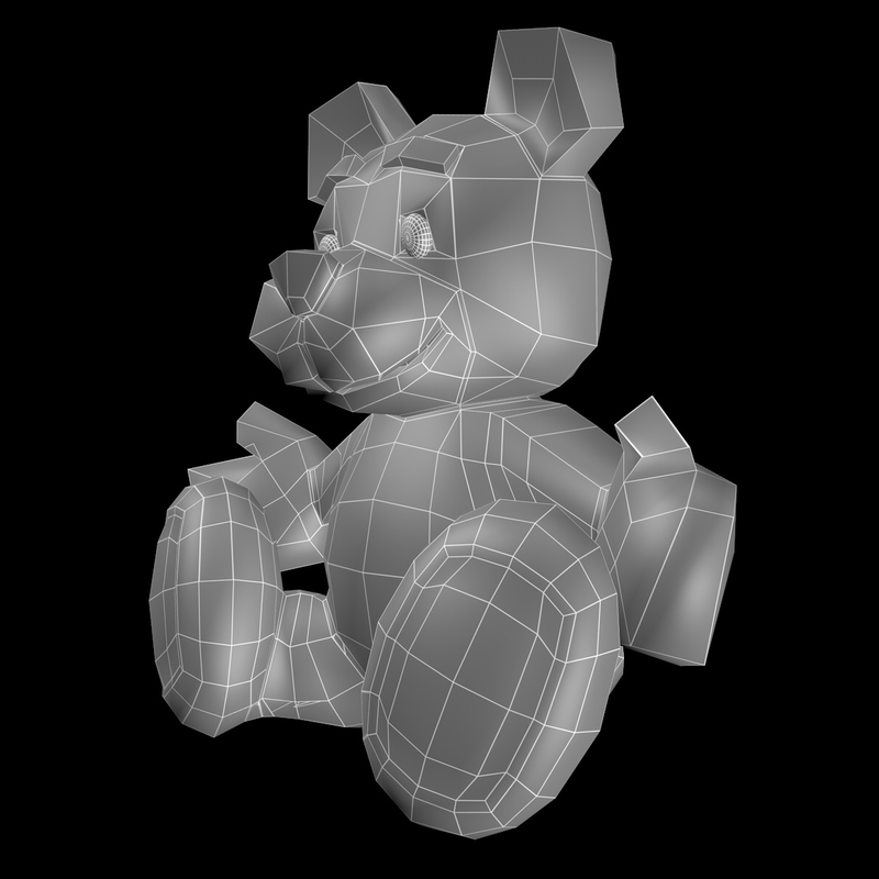 teddy bear 2 3d dxf