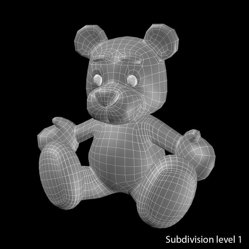 teddy bear 2 3d dxf