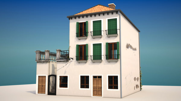 3d model italian old home