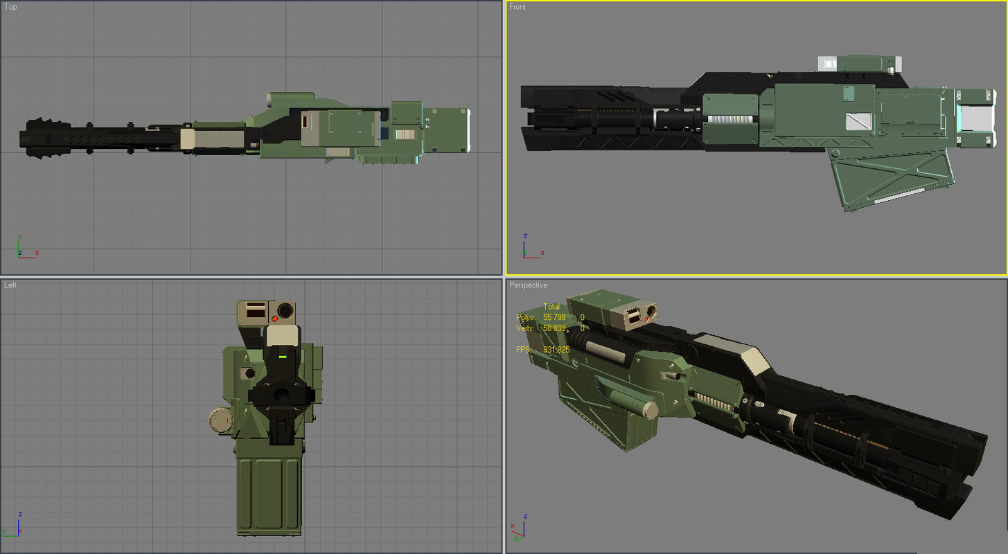 3ds max gun bullet