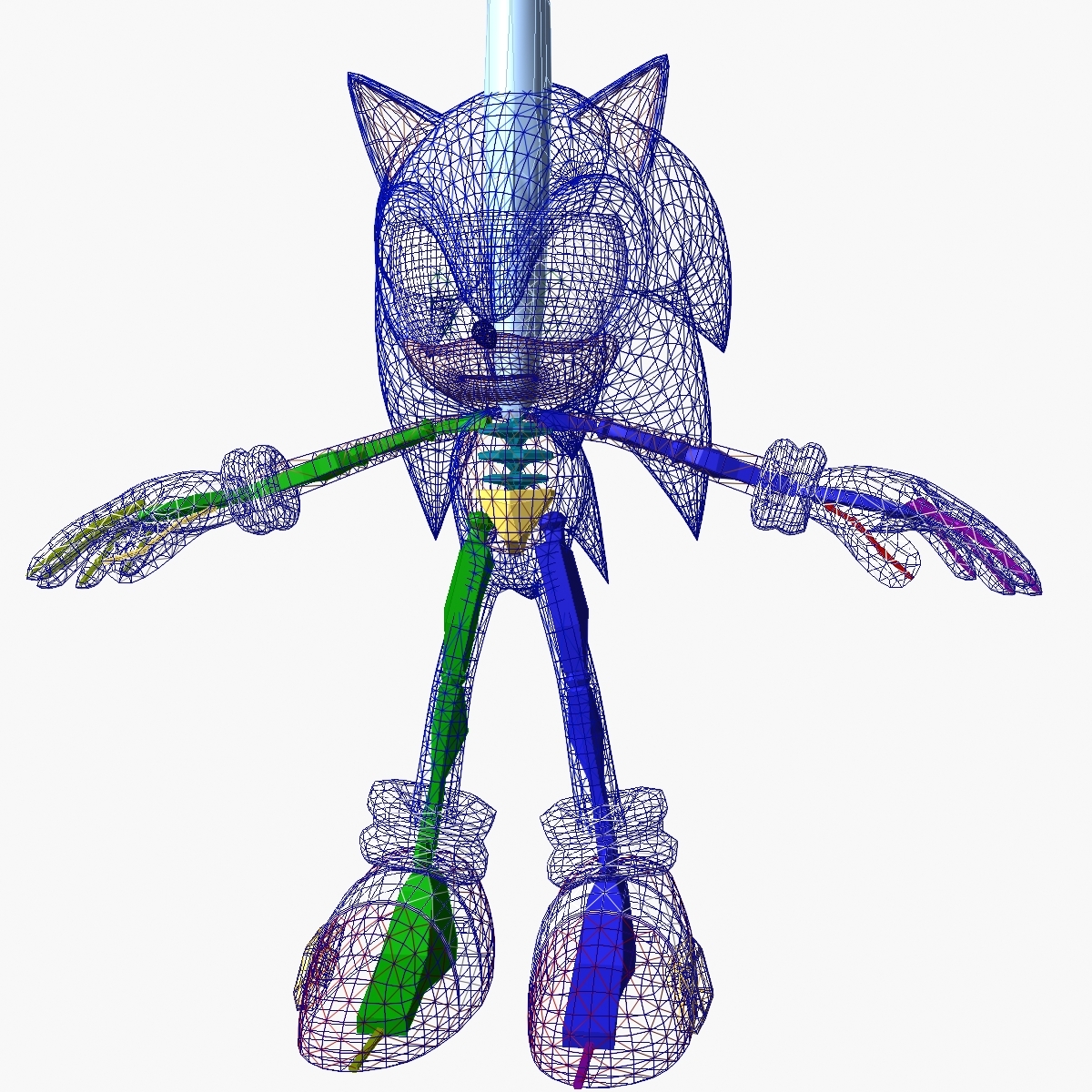 sonic rigged animation max