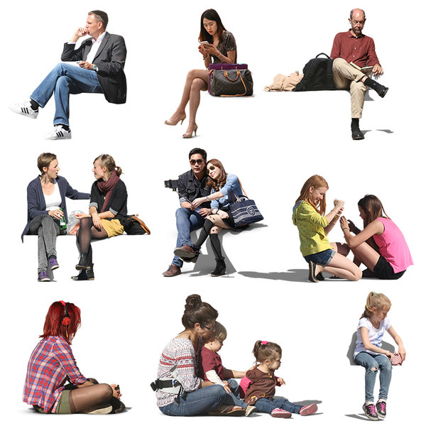 Texture Photoshop sit sitting people