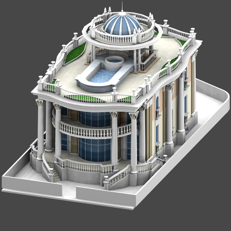 villa 3d max