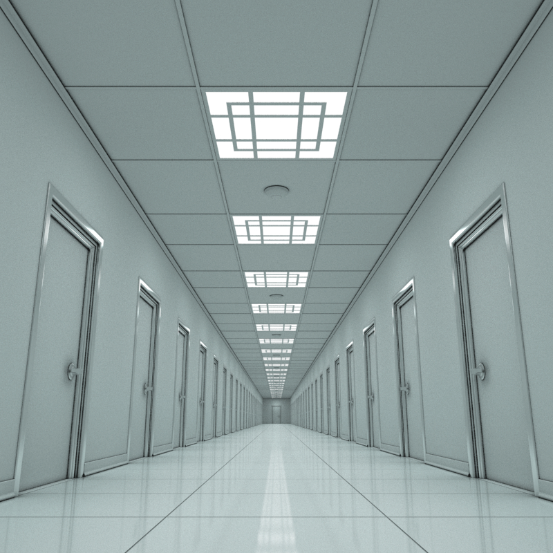 modern hallway 3d model