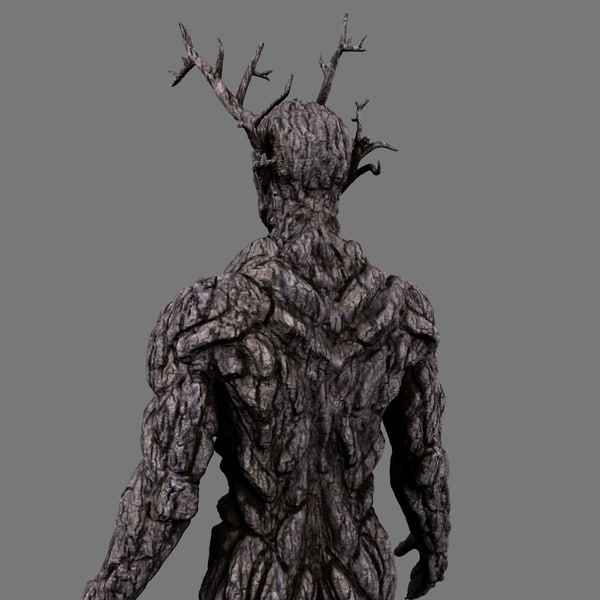 wooden monster 3d c4d