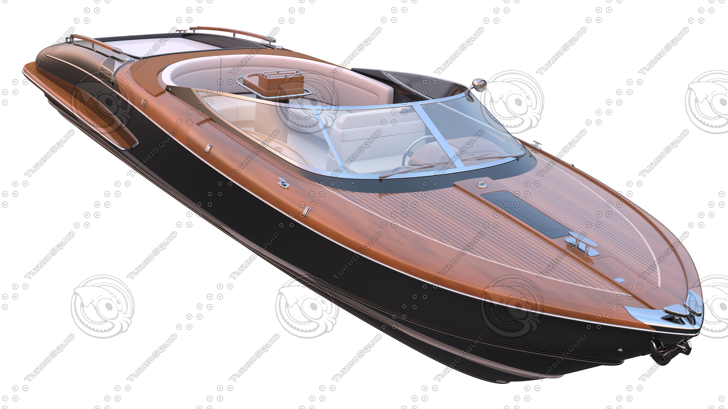 obj luxury speed boat