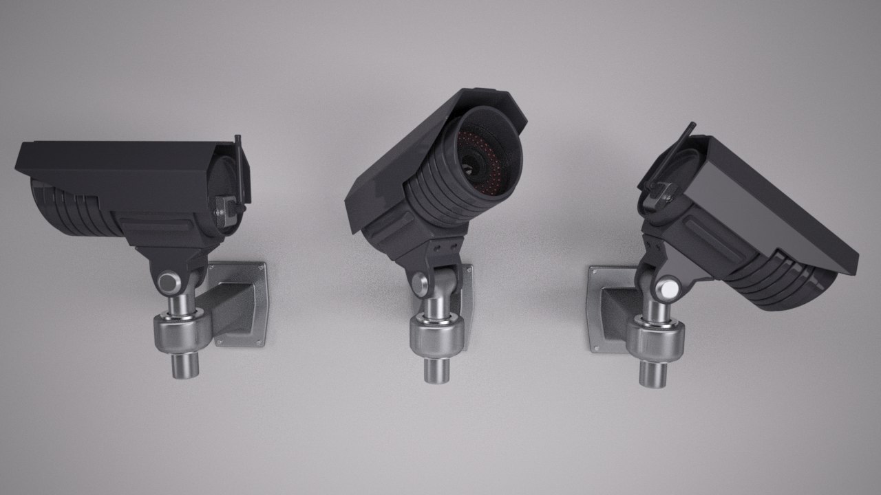 3d model security camera