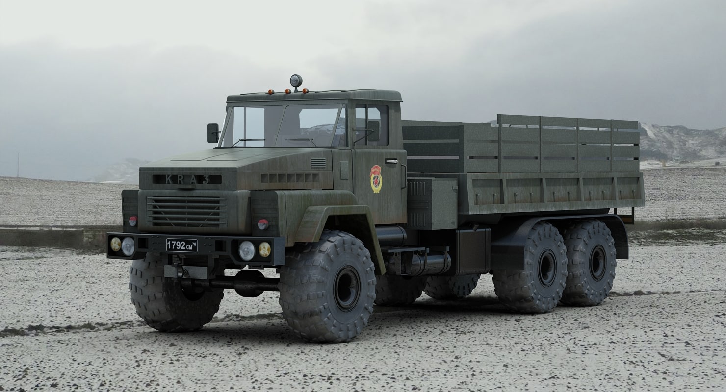 3d model soviet kraz 260 military truck