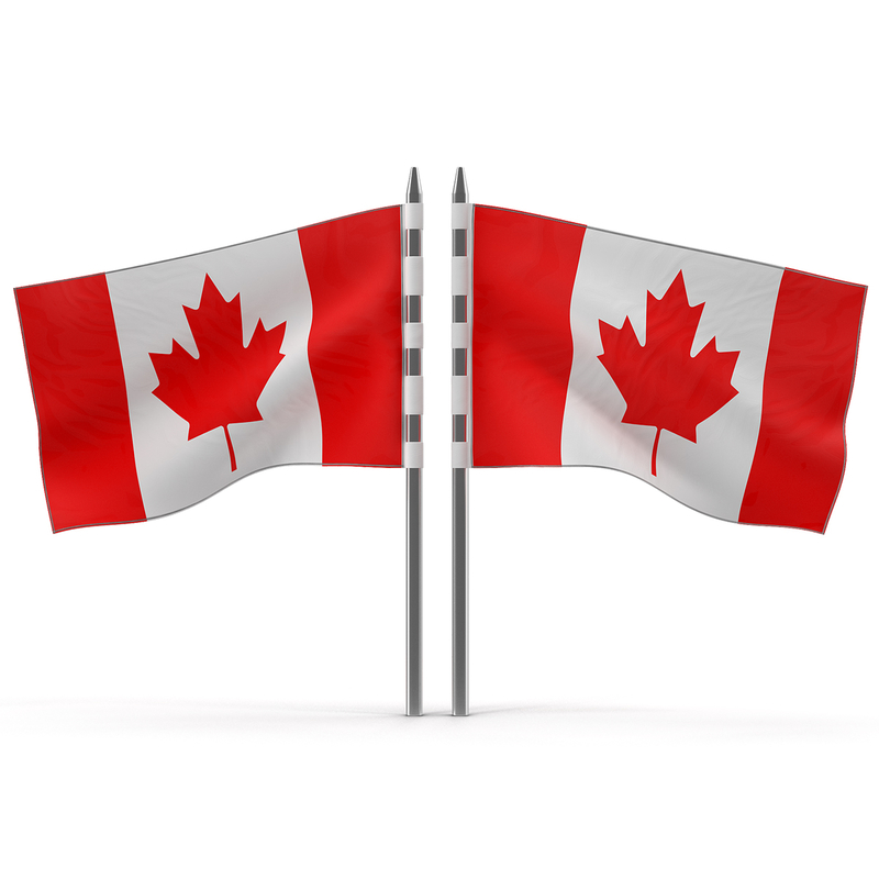 3d flags set canadian