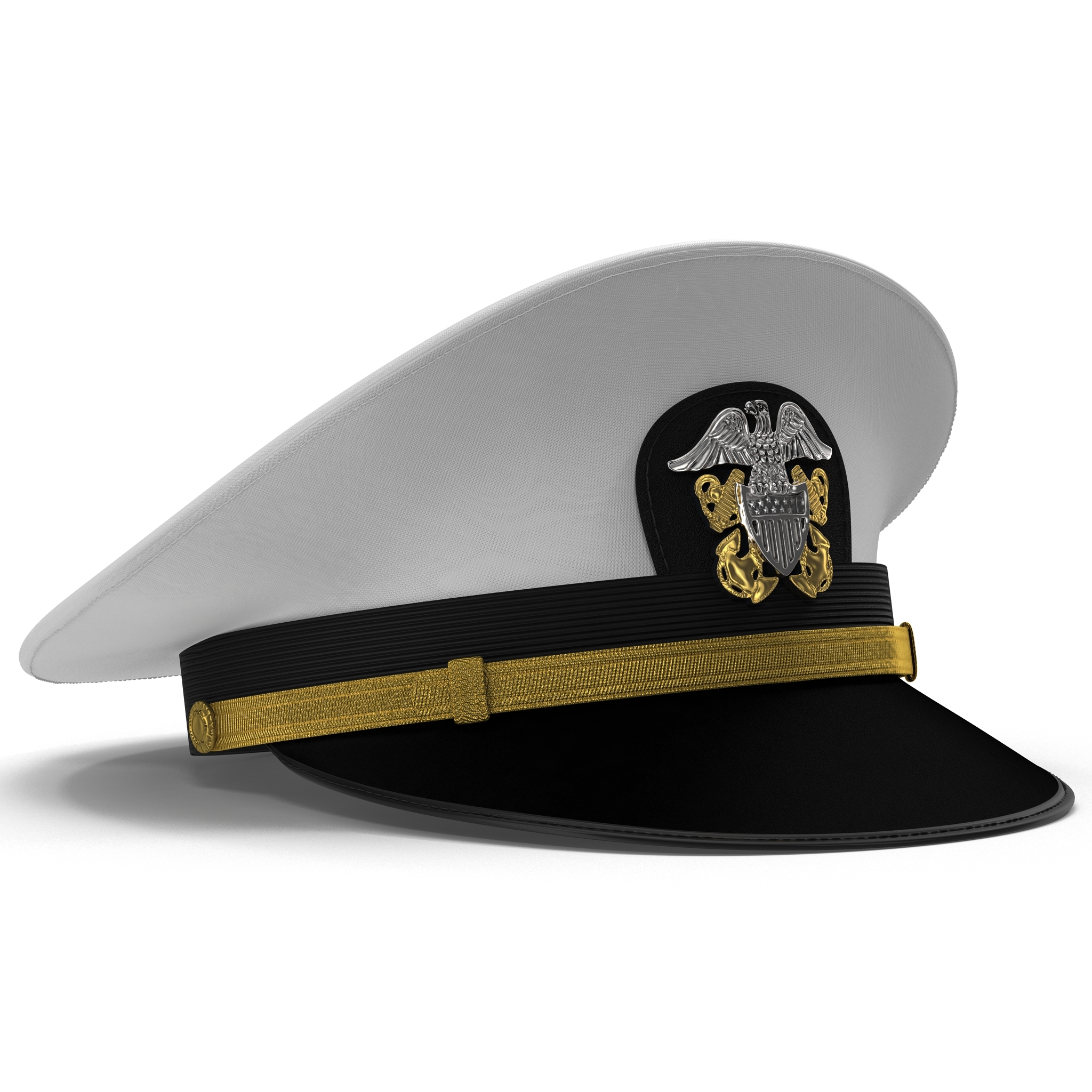 Navy Officer White Hat 3d Model