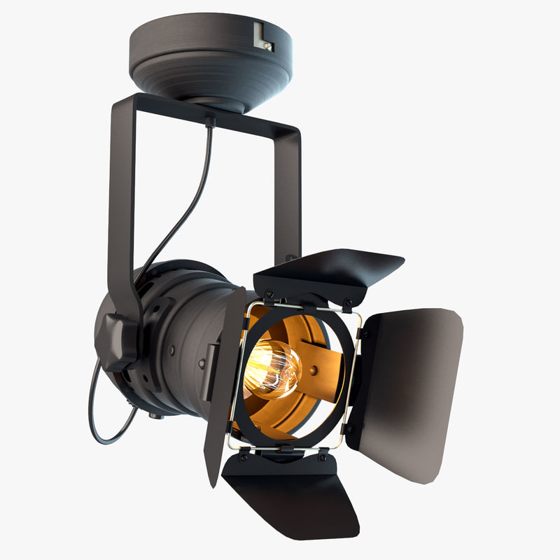 vintage spotlight spot 3d model