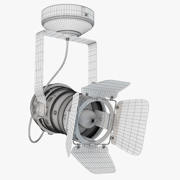 vintage spotlight spot 3d model