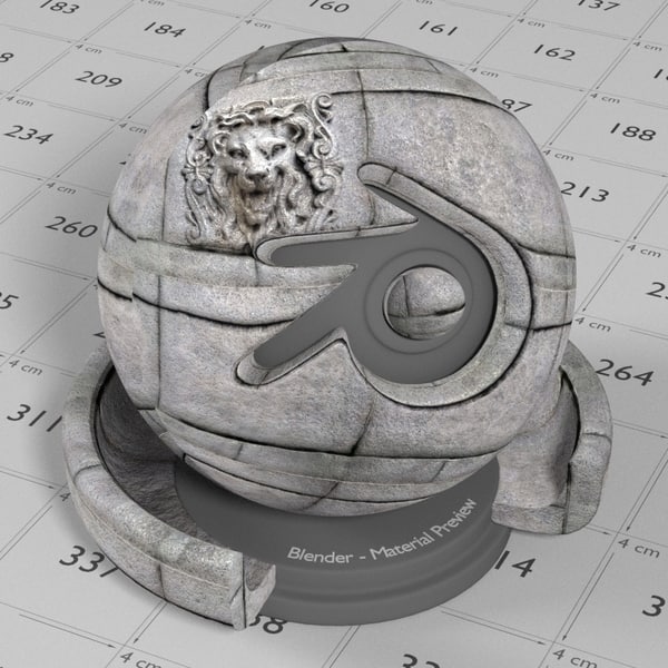Materials stone Lion block