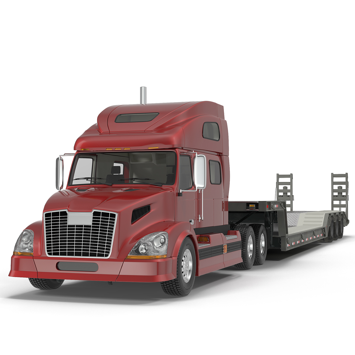 3d truck double drop lowboy model