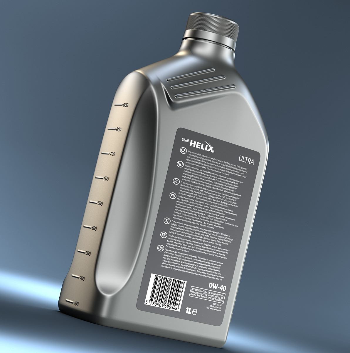 3d model shell helix bottle