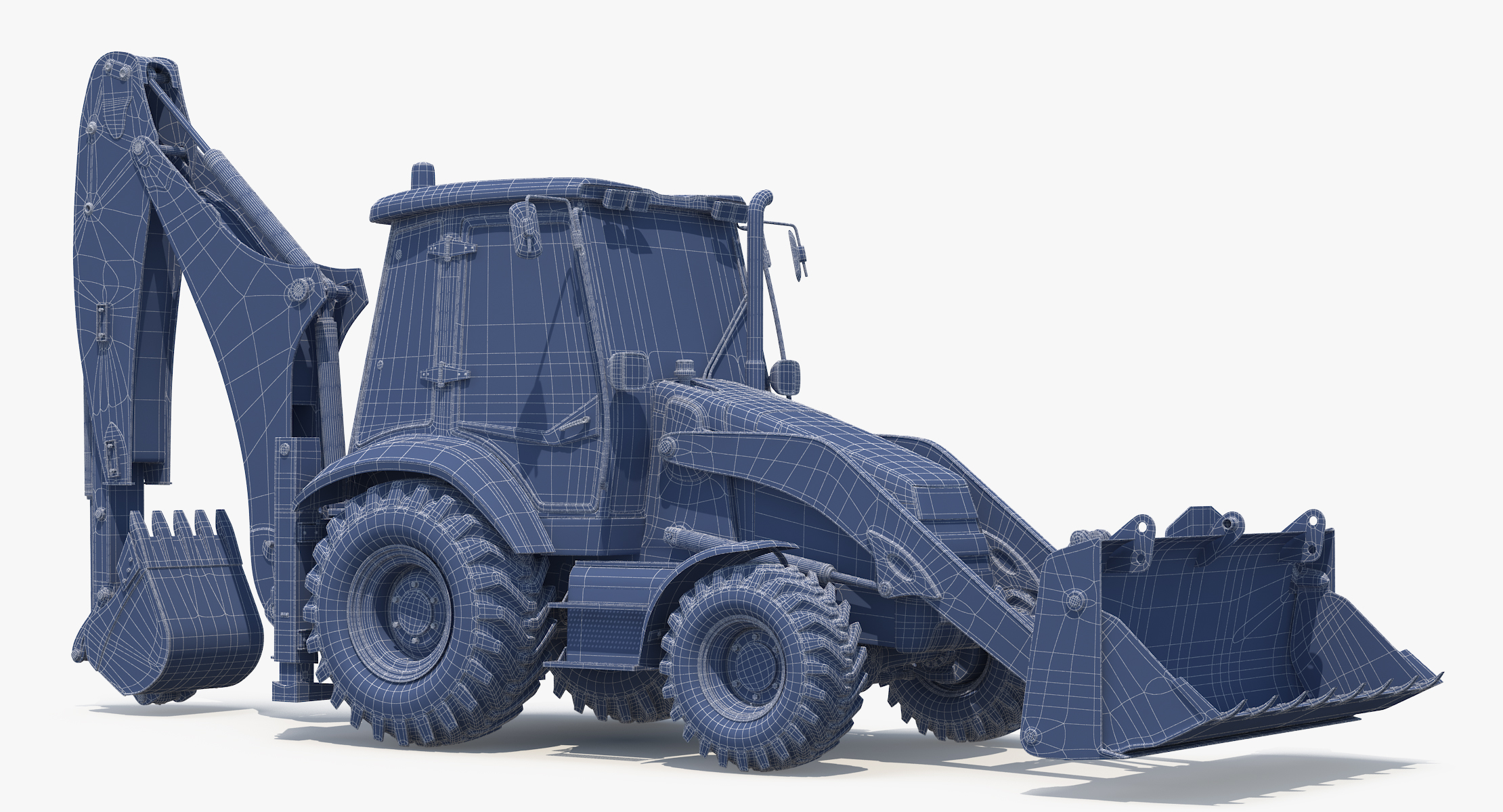 backhoe work 3d c4d