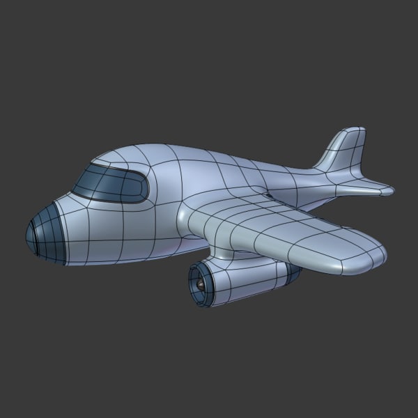 x cartoon airplane blender