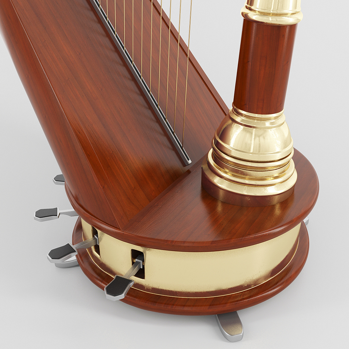 harp wood 3d max