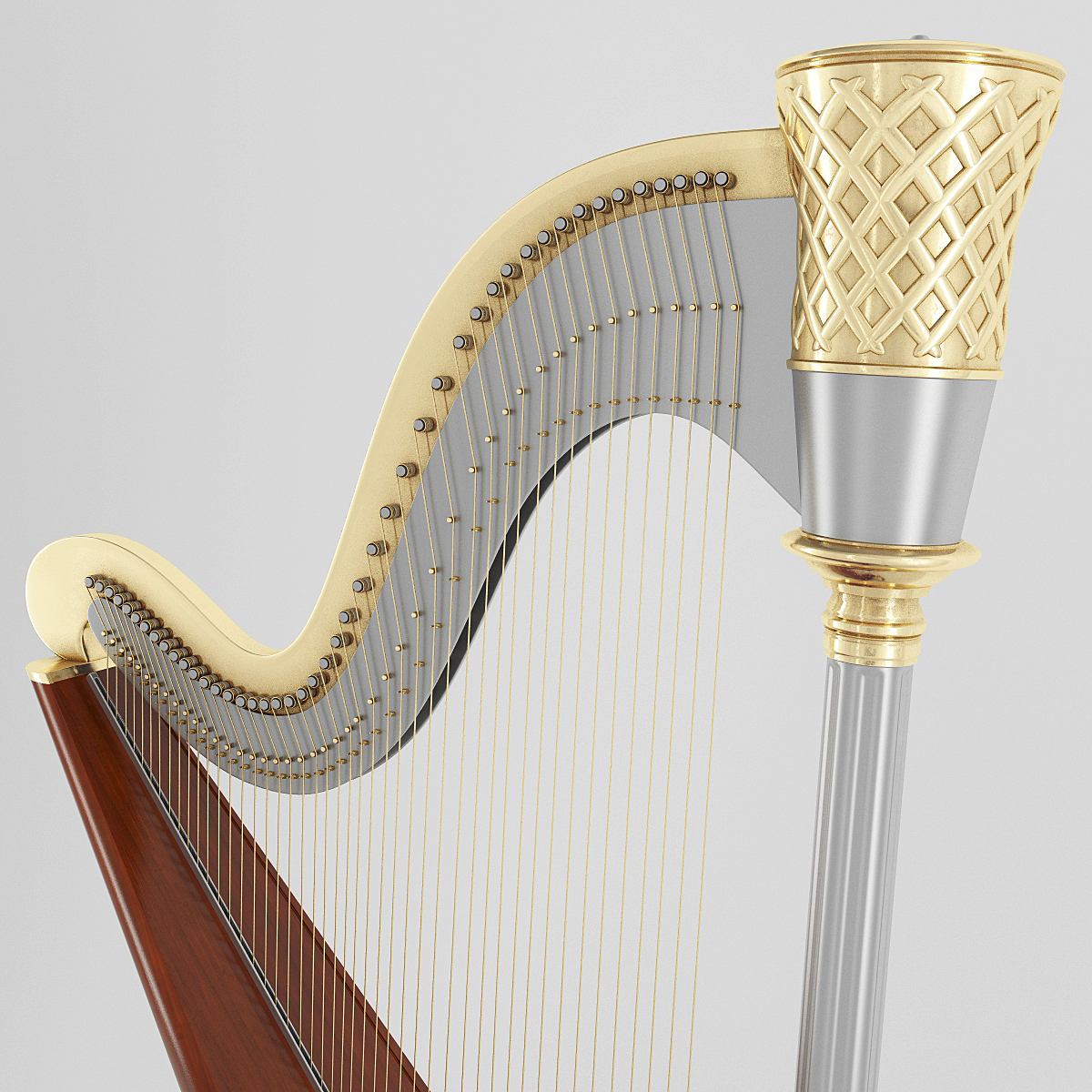 harp wood 3d max