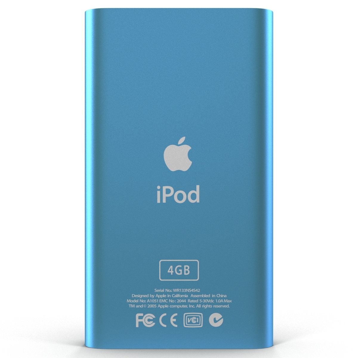 ipod mini blue modeled 3d max