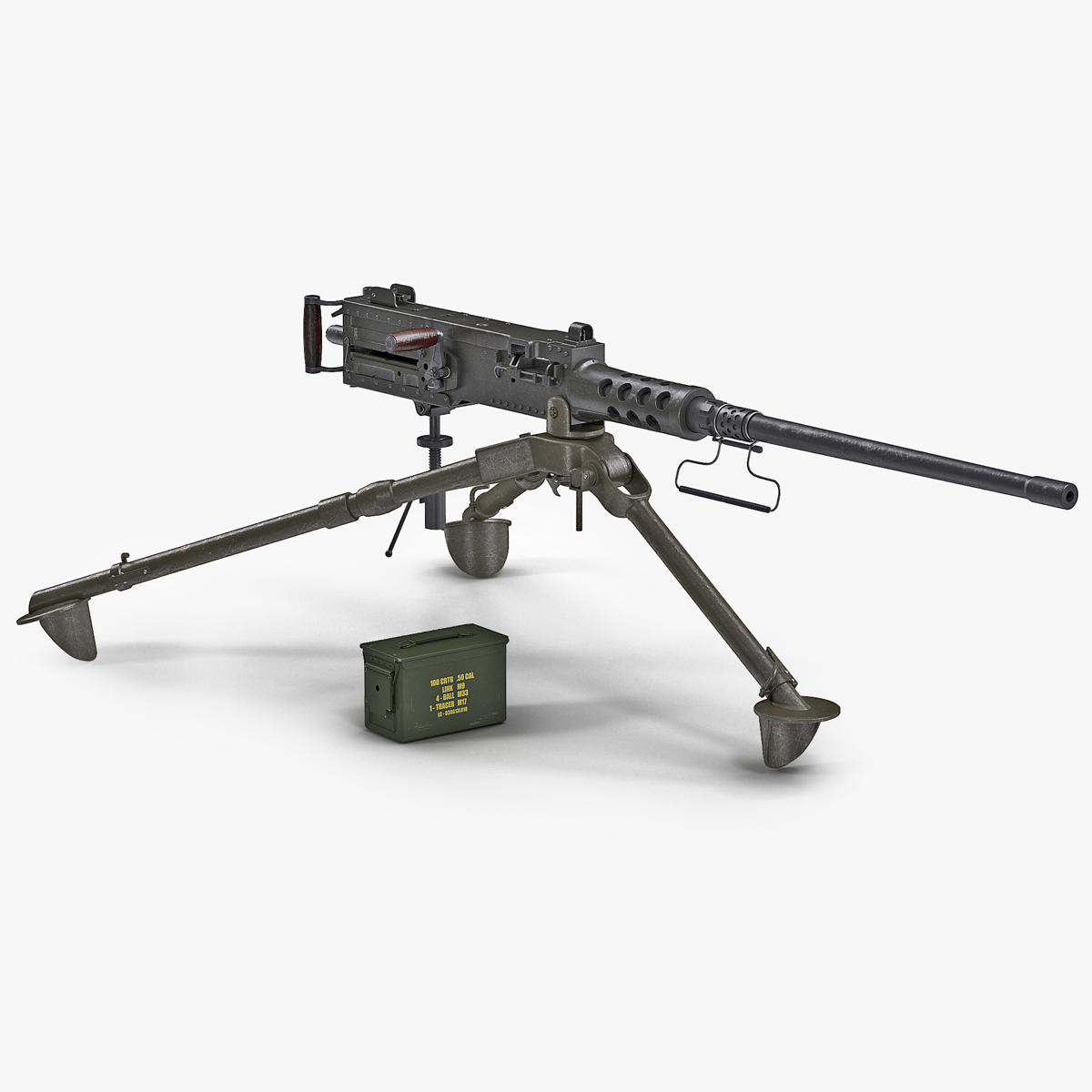 3d machine gun browning m2