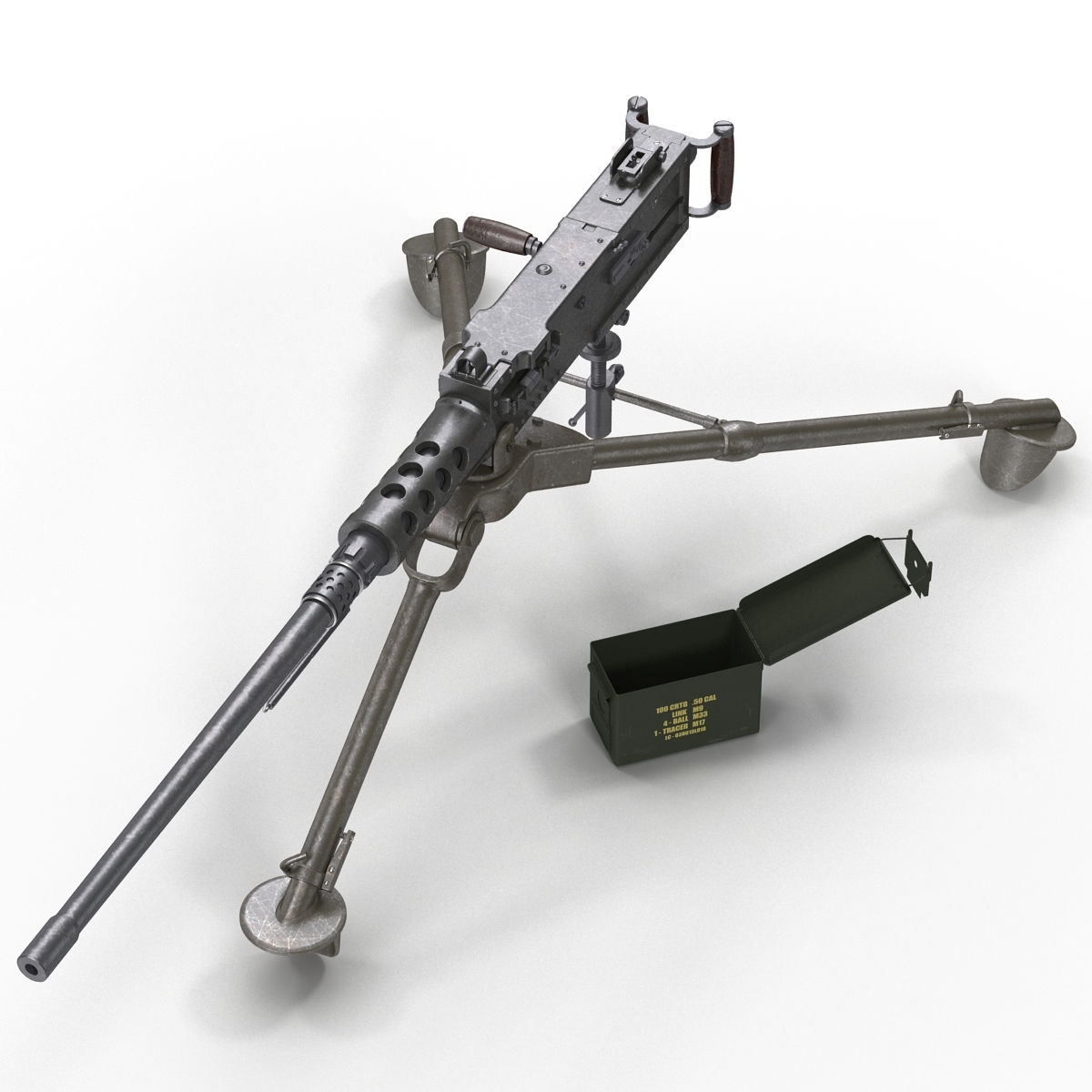 3d machine gun browning m2