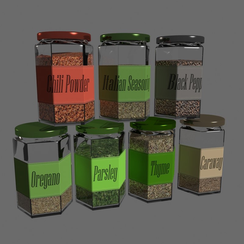 3d spice jar model