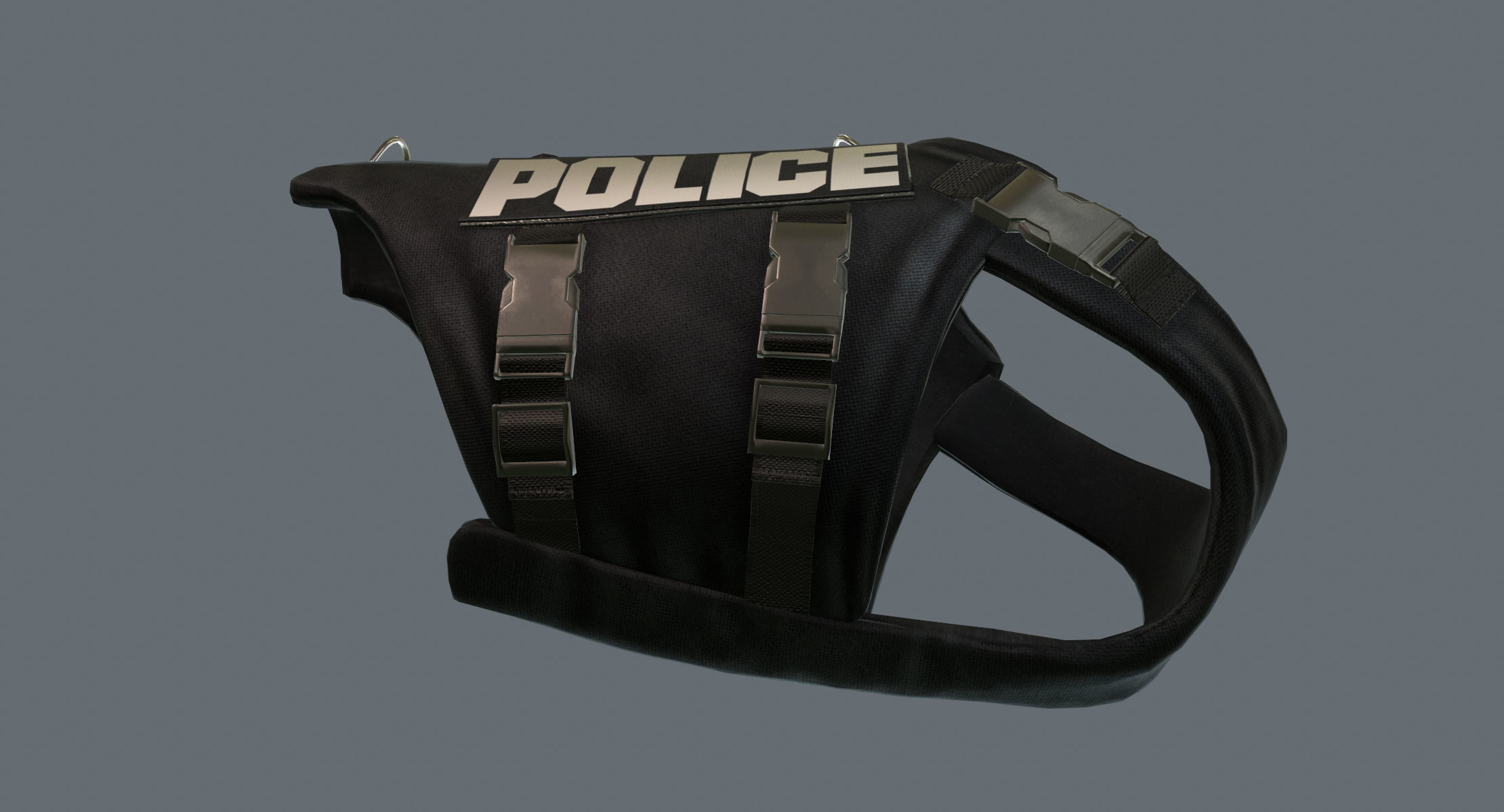 3d police dog body armor model