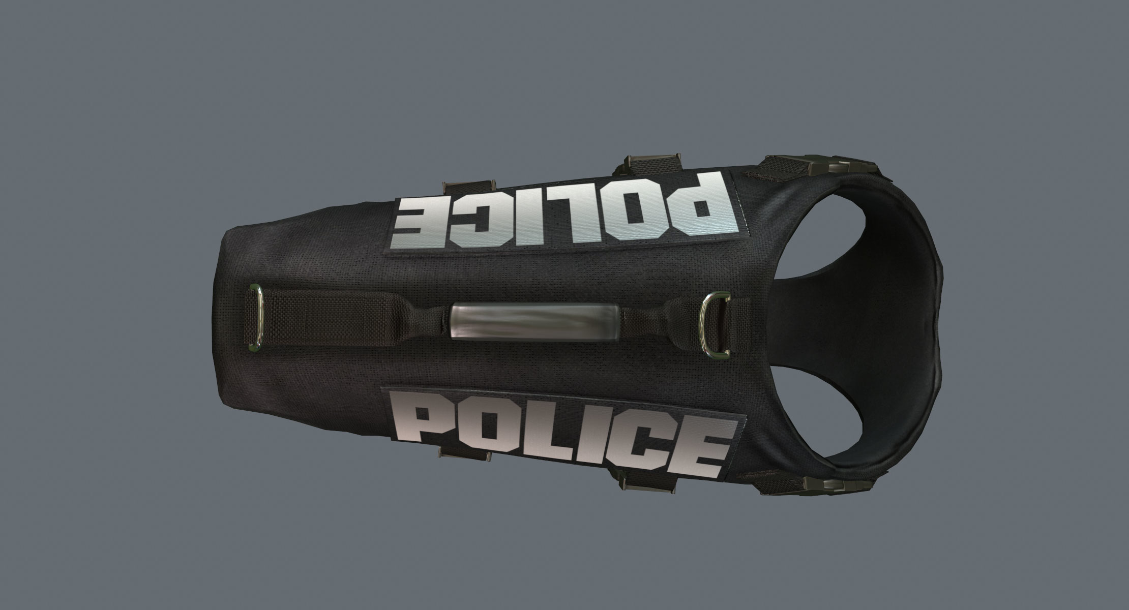 3d police dog body armor model