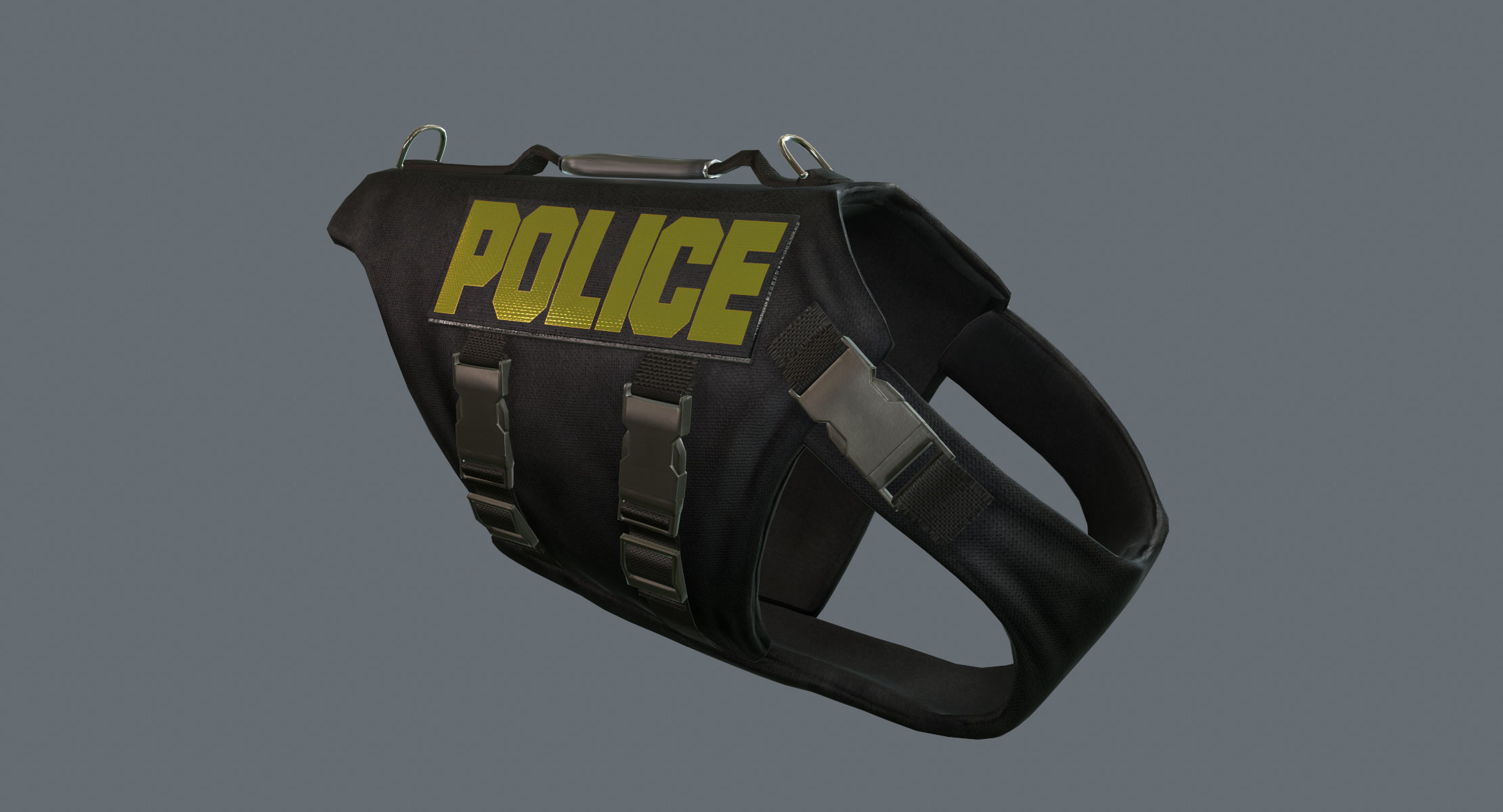 3d police dog body armor model